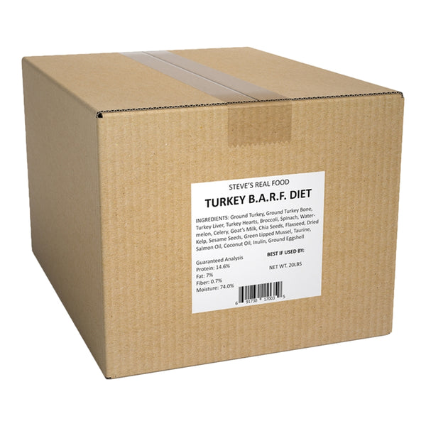 Steve's Real Food Frozen Turkey Raw Dog & Cat Food - Fresh Fur Pets Online