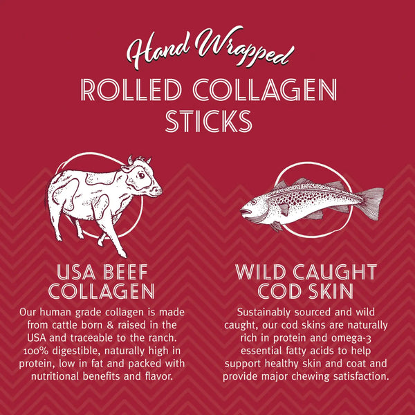 Icelandic+ Rolled Beef Collagen Sticks Dog Chews - Fresh Fur Pets Online