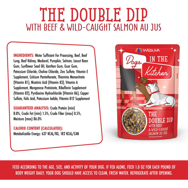Dogs In The Kitchen The Double Dip Beef & Wild Caught Salmon AU JUS Po ...