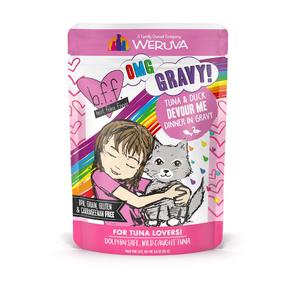 BFF OMG Gravy! Devour Me Tuna & Duck Cat Food Pouch - Fresh Fur Pets Online