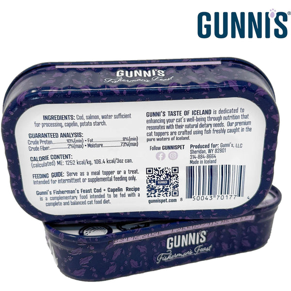 Gunni's Fisherman's Feast Cod + Capelin with Kelp Meal Topper for Cats ...